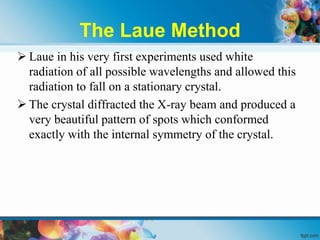 X-RAY -DIFRACTION TYPES.ppt | Chemistry | Science