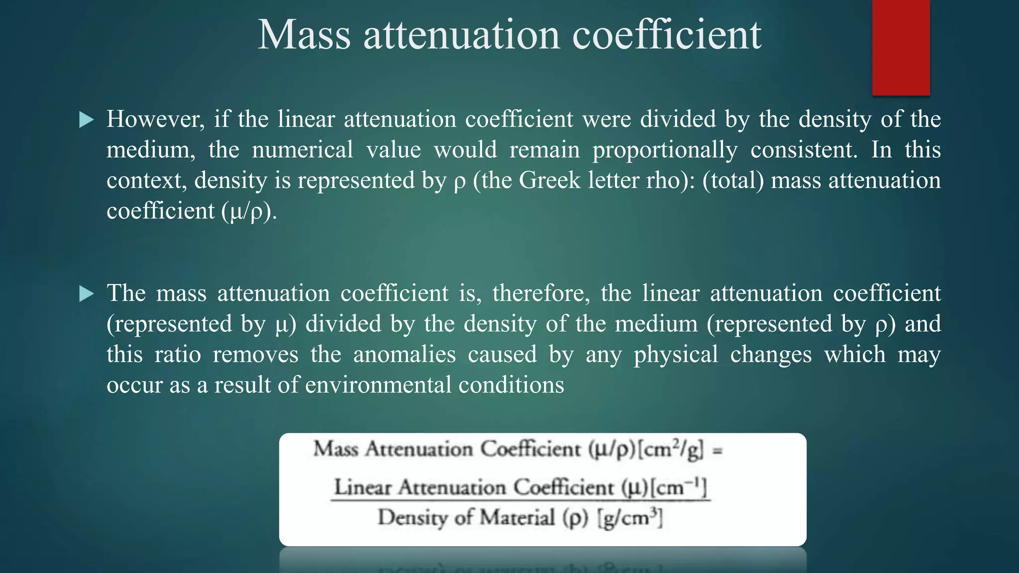 X ray attenuation & law of exponential attenuation | PPTX