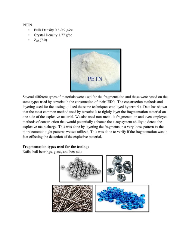 X ray auto detection of explosives with fragmentation | PDF