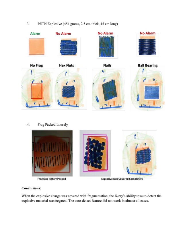 X ray auto detection of explosives with fragmentation | PDF