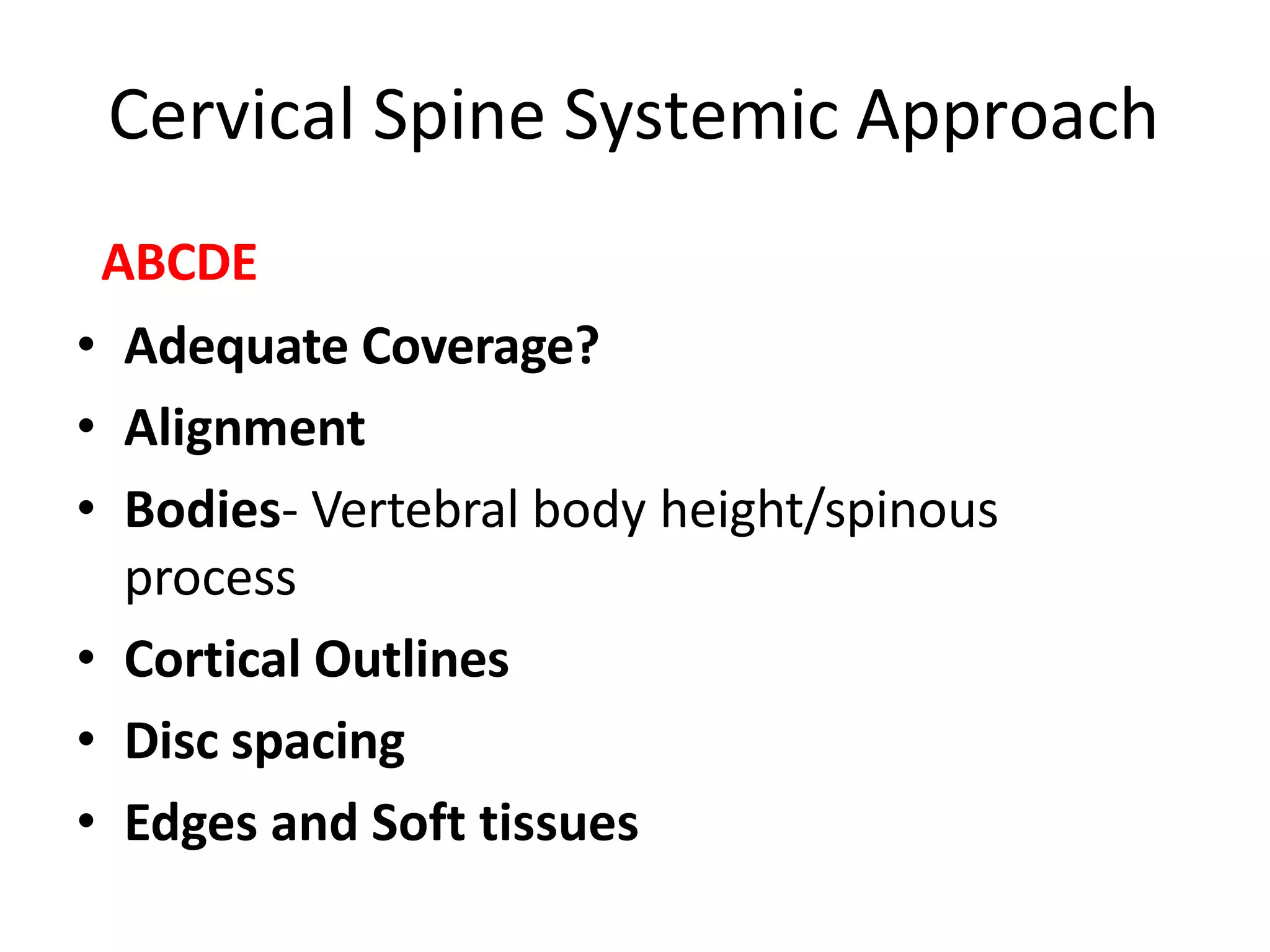 X ray c-spine | PPTX