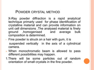 X ray crystallography. presentation | PPTX