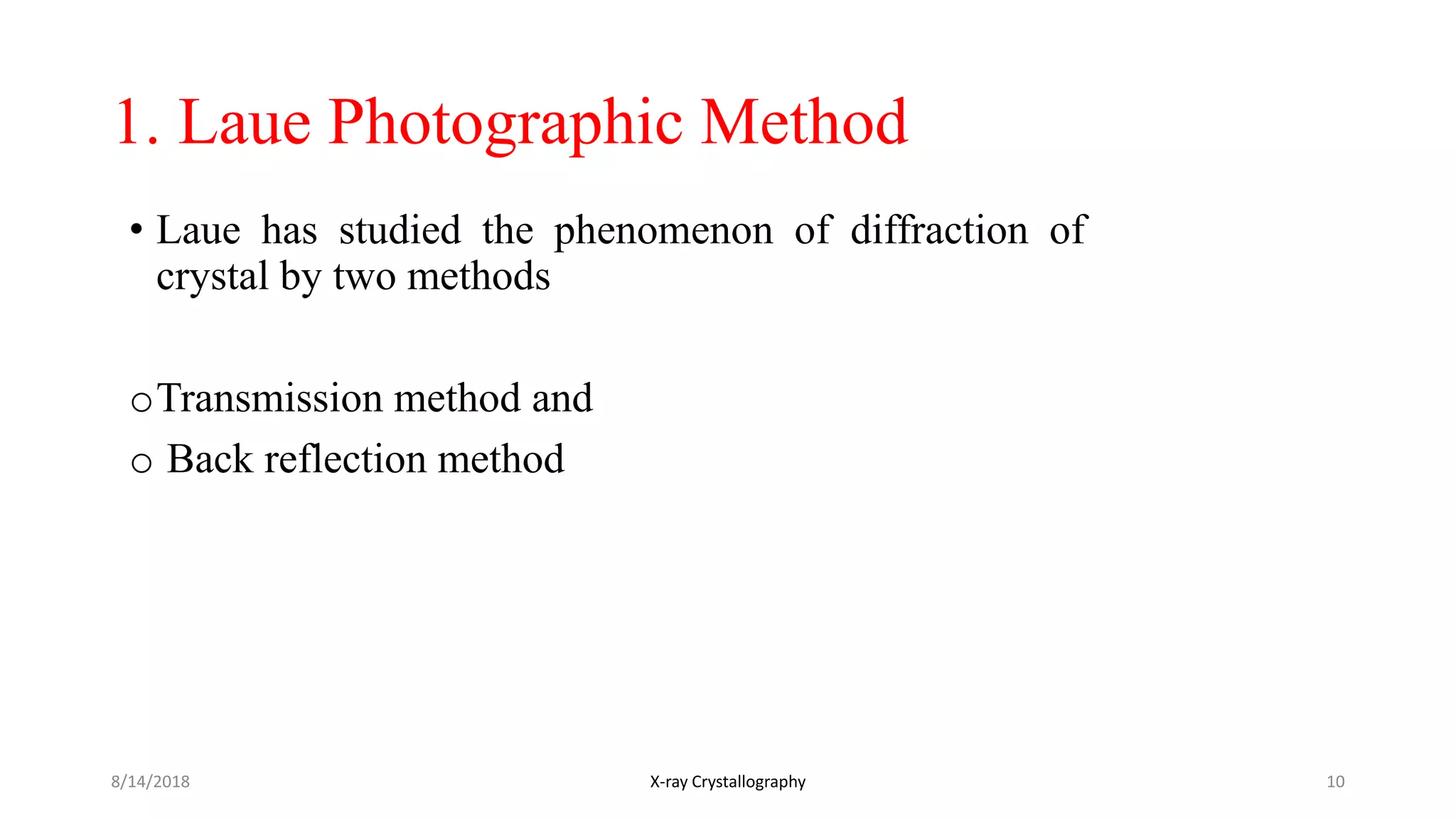 X ray crystallography | PPTX