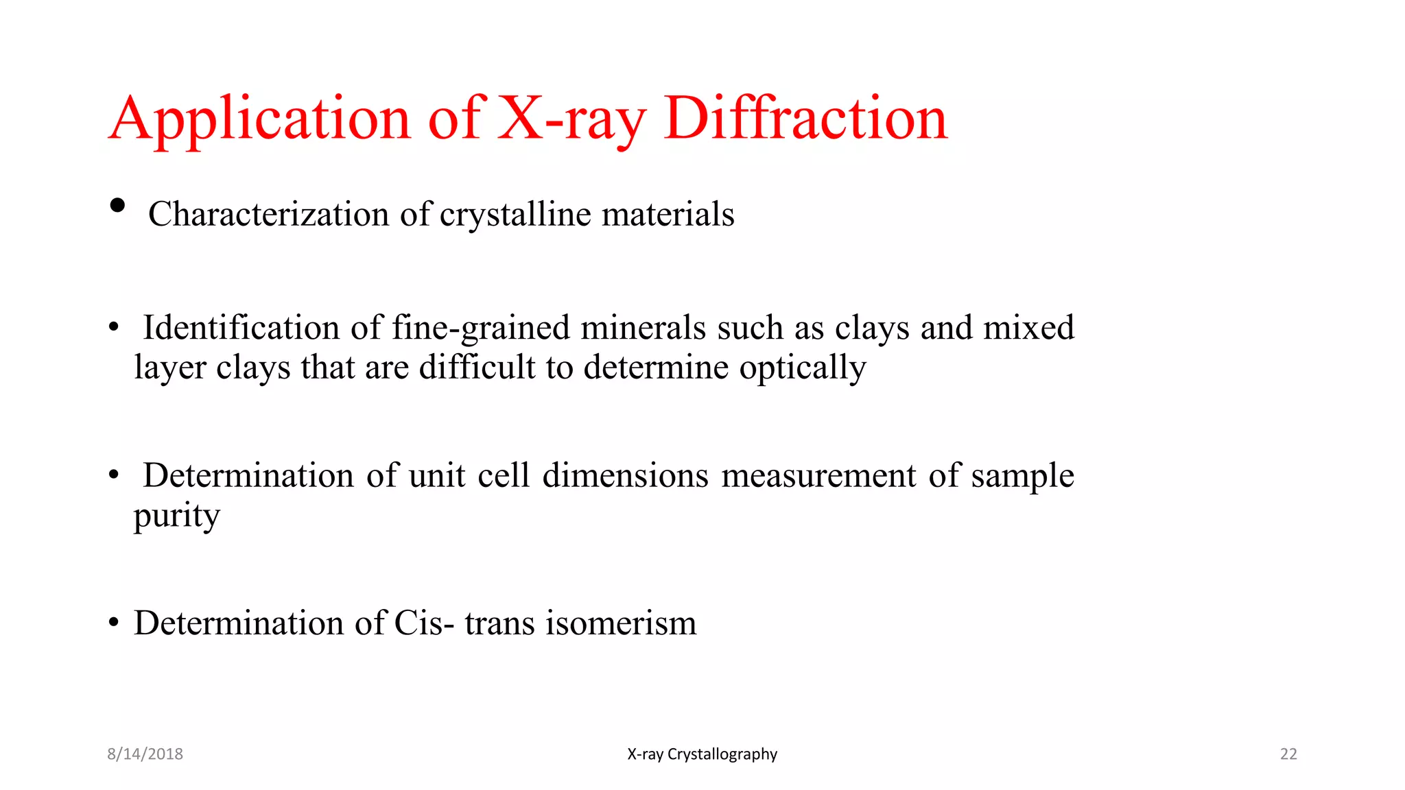 X ray crystallography | PPTX