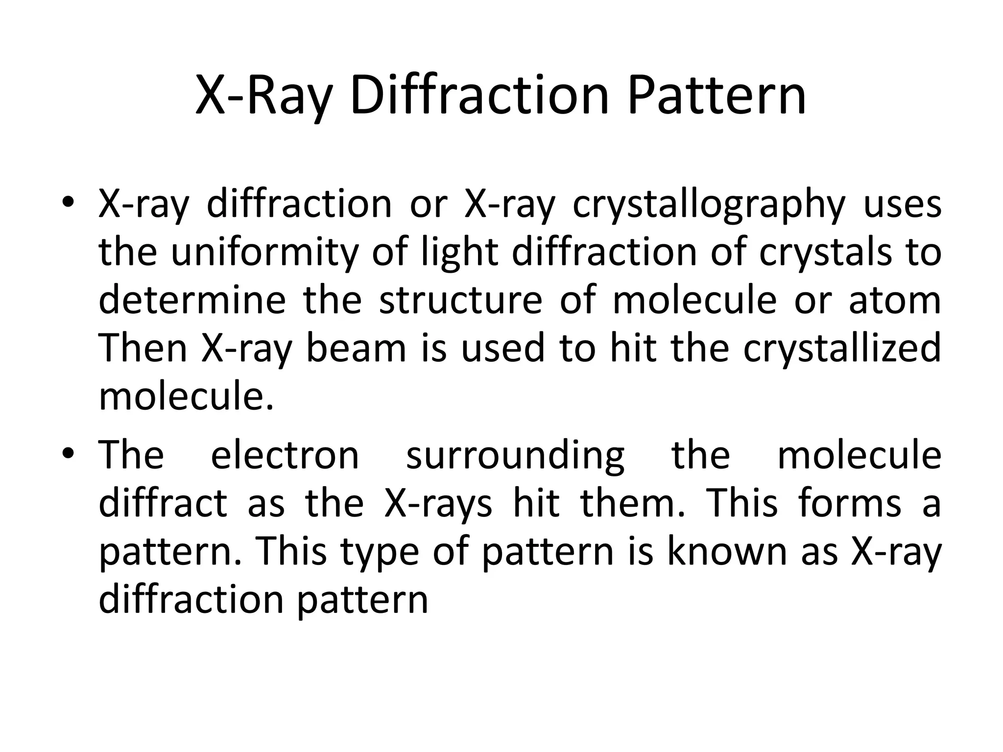 X Ray Crystallography | PPTX