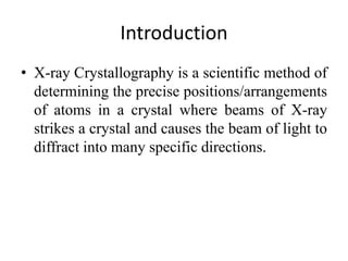 X Ray Crystallography | PPTX