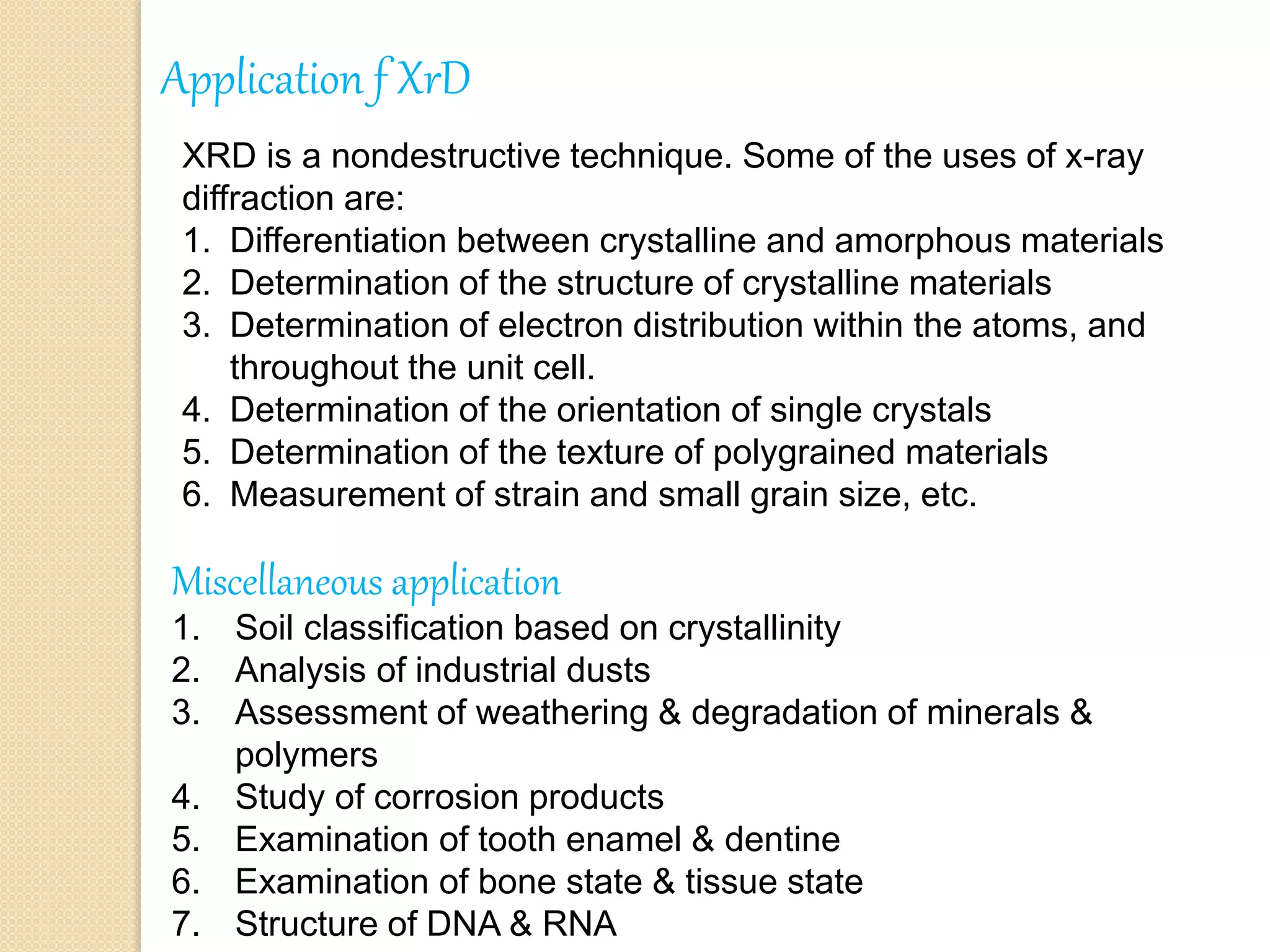 X ray crystallography | PPTX