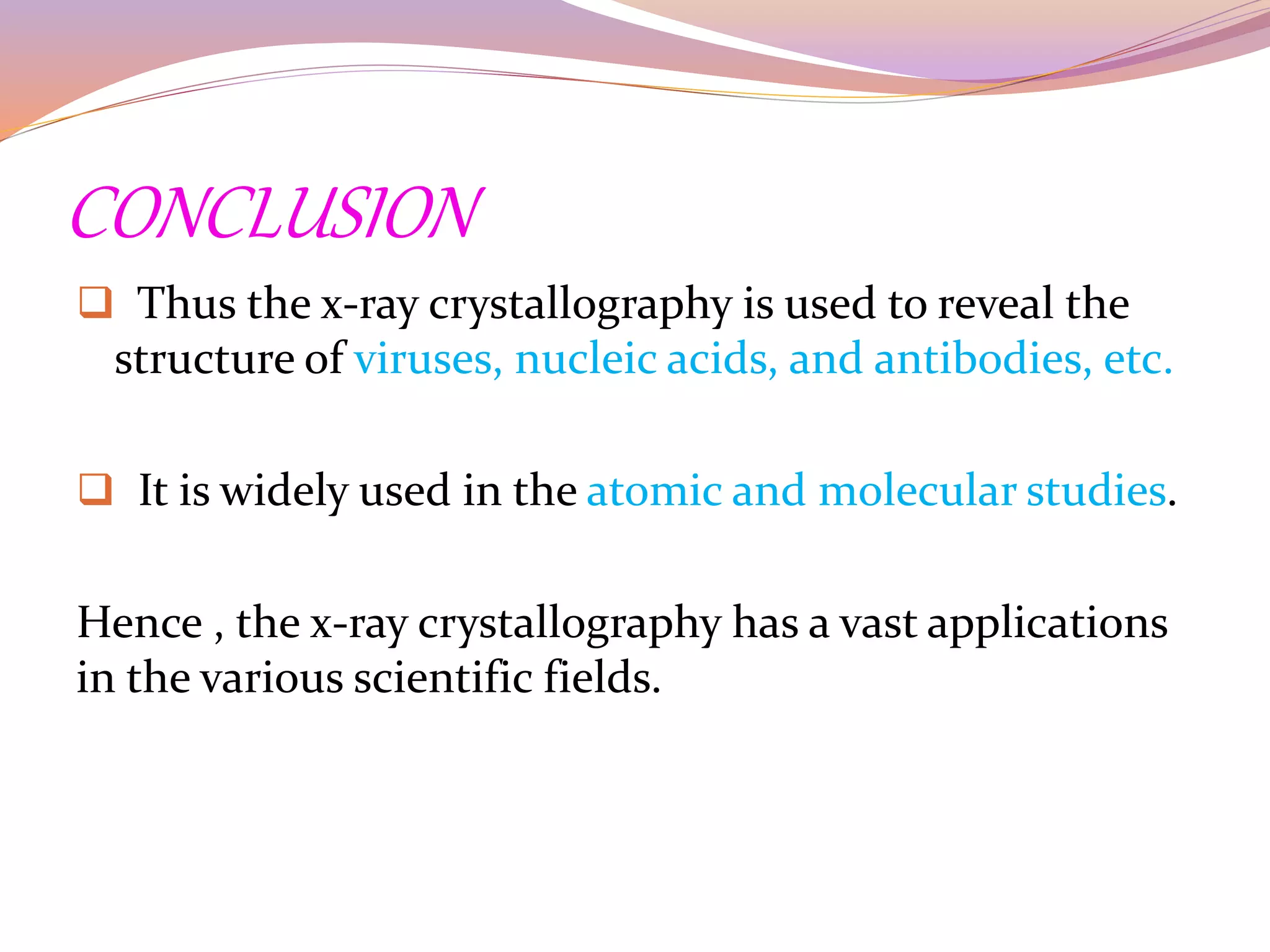 X ray crystallography | PPTX
