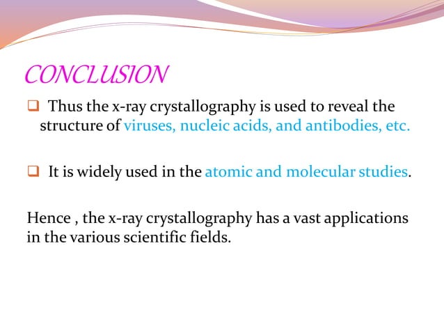 X ray crystallography | PPTX