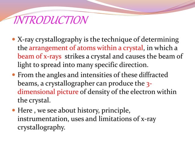 X ray crystallography | PPTX