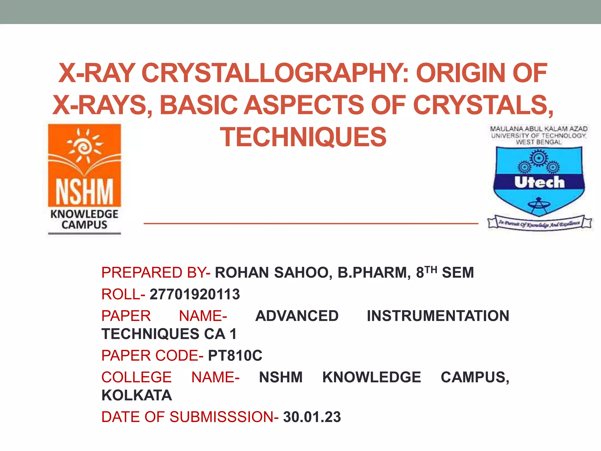X-Ray Crystallography.pptx