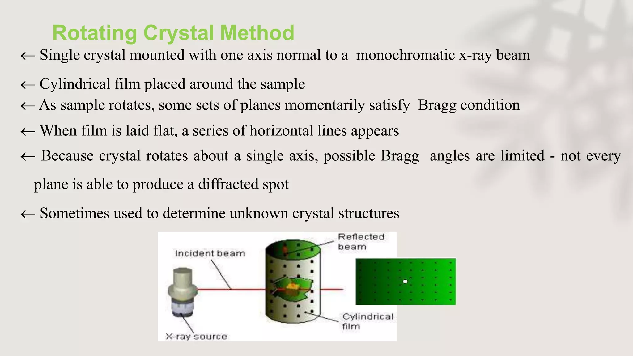 x ray crystallography & diffraction | PPTX