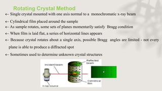x ray crystallography & diffraction | PPTX