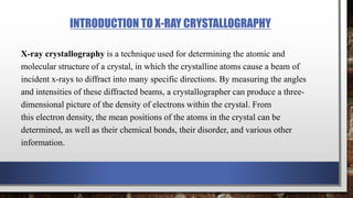 X ray crystallography | PPTX
