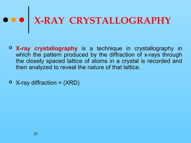 X ray diff lecture 3 | PPT | Chemistry | Science