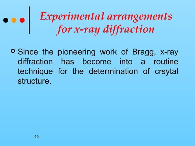 X ray diff lecture 3 | PPT | Chemistry | Science