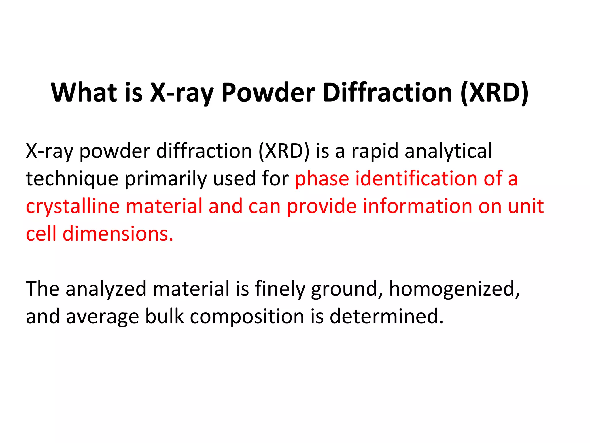 X ray diffraction | PPT