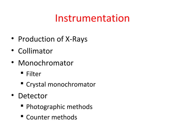 X ray diffraction | PPT | Chemistry | Science