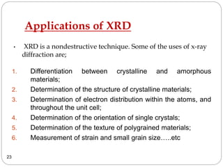 X ray diffraction | PPTX