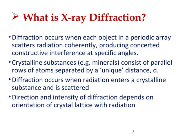 X ray diffraction | PPT
