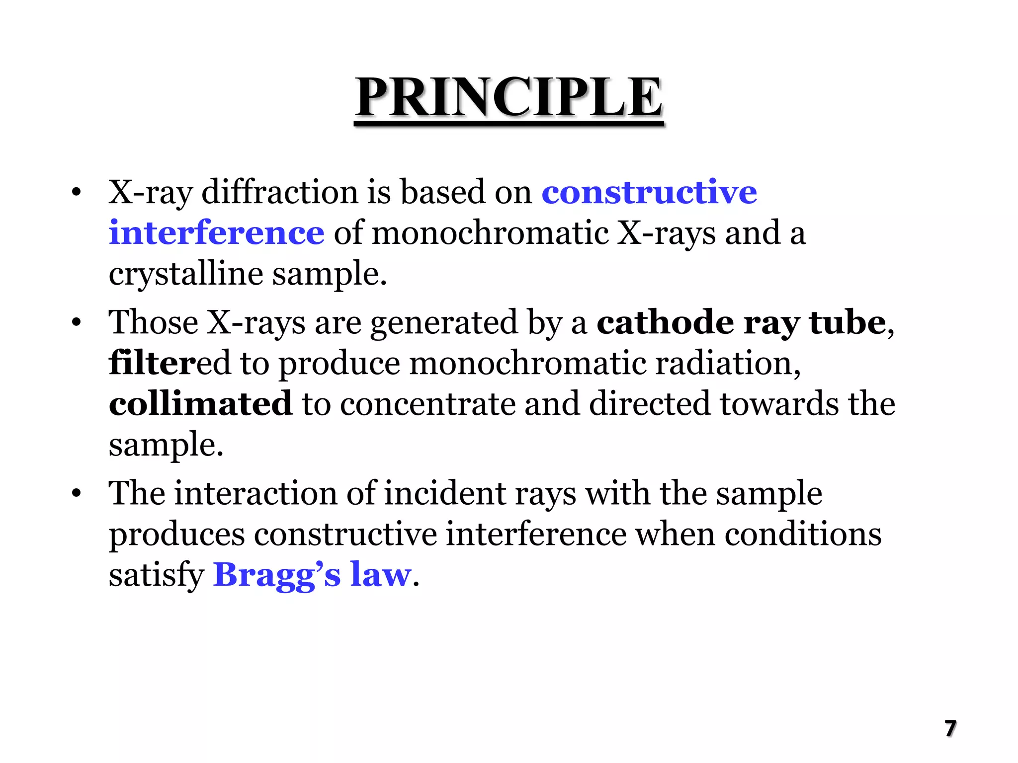 X ray diffraction ppt | PPTX