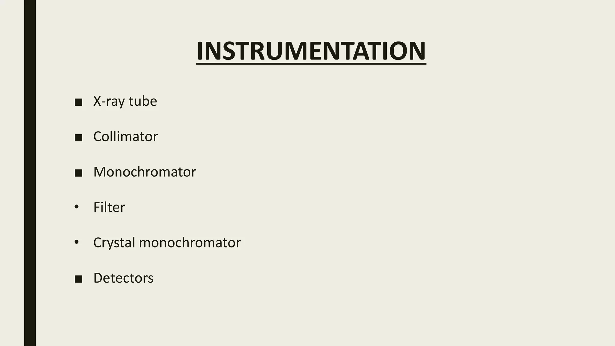 X-ray diffraction, basic principle, instruments, Bragg's law ...