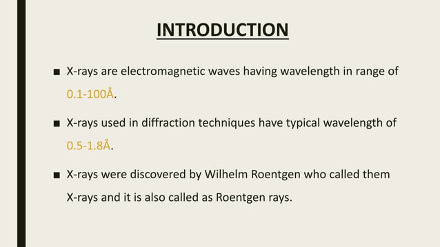 X-ray diffraction, basic principle, instruments, Bragg's law, diffraction and applications.pptx