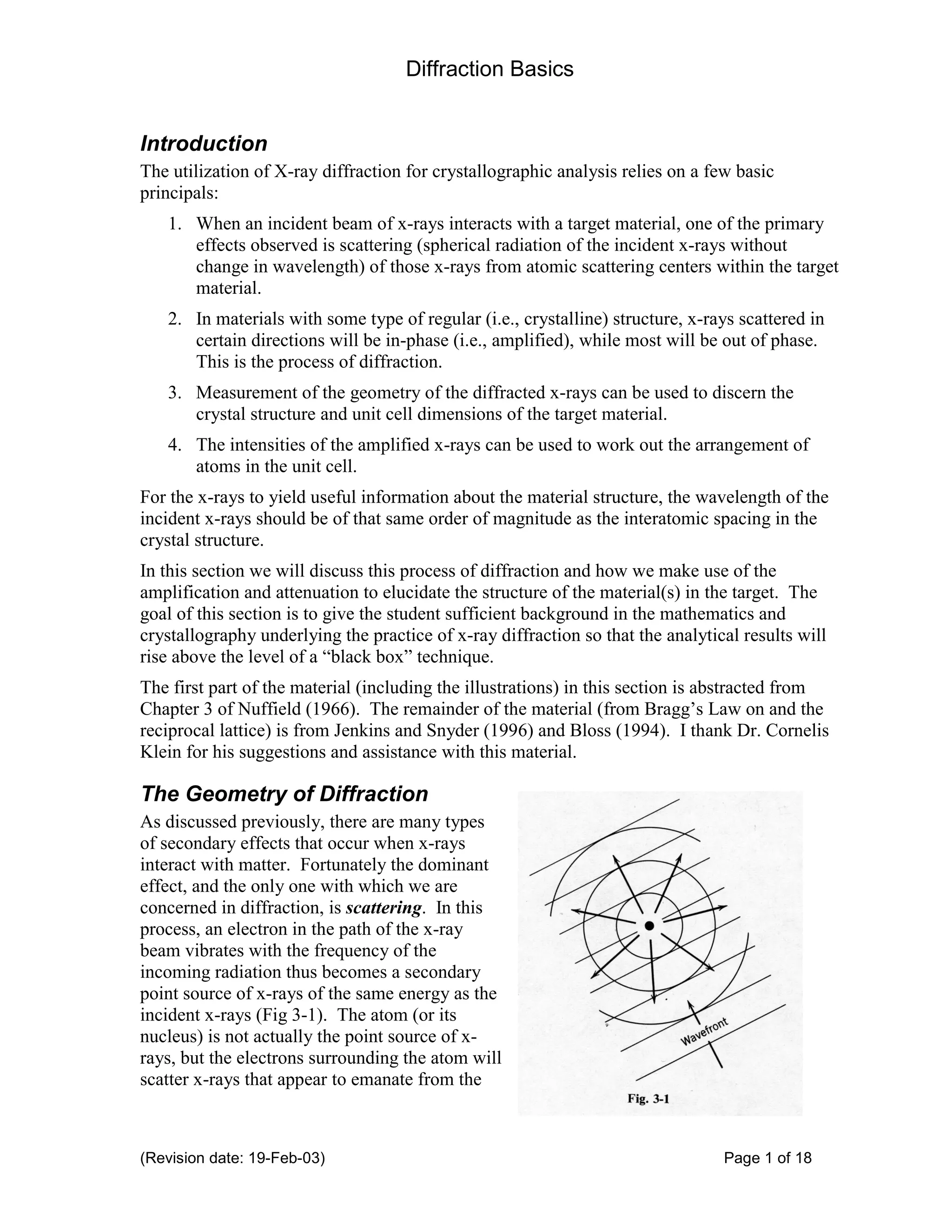 X ray diffraction basics | PDF