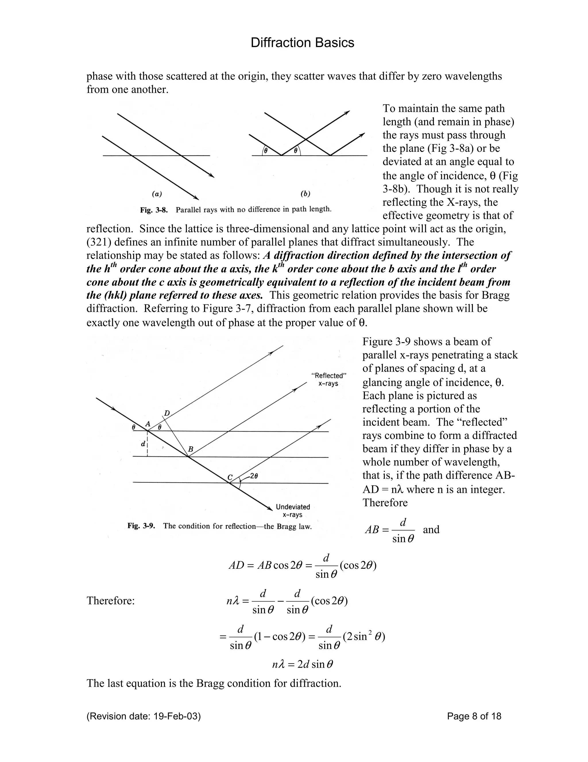 X ray diffraction basics | PDF