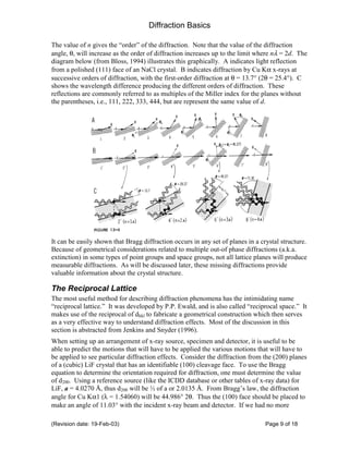 X ray diffraction basics | PDF