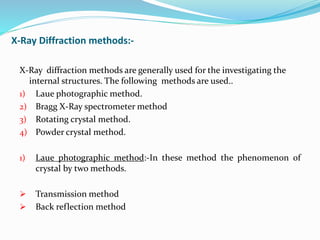 X ray diffraction | PPTX