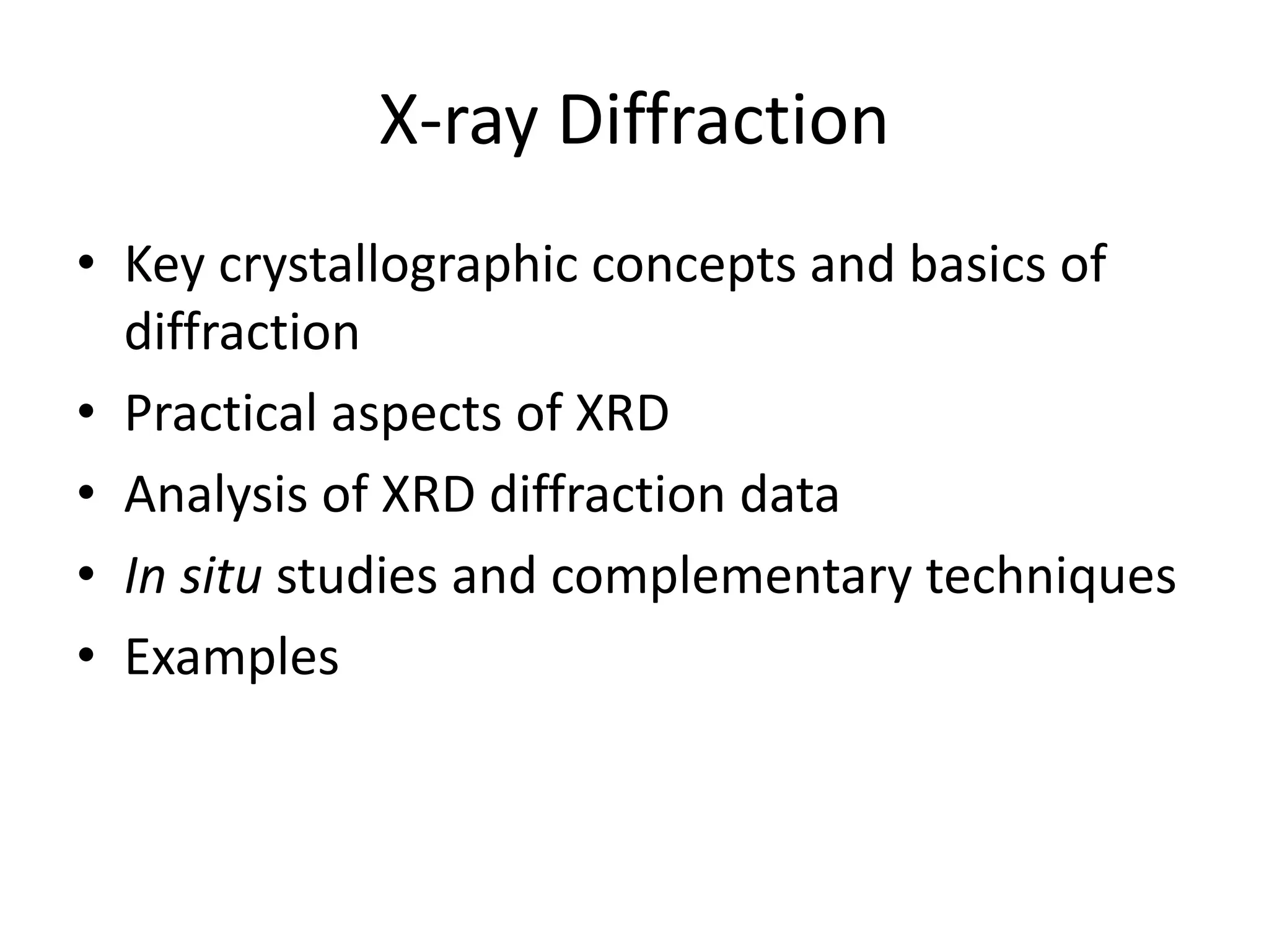 X ray diffraction. Materials characterization .pptx