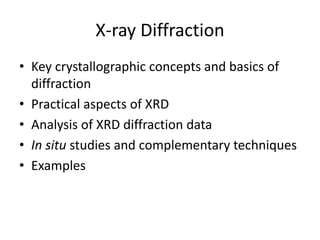 X ray diffraction. Materials characterization .pptx