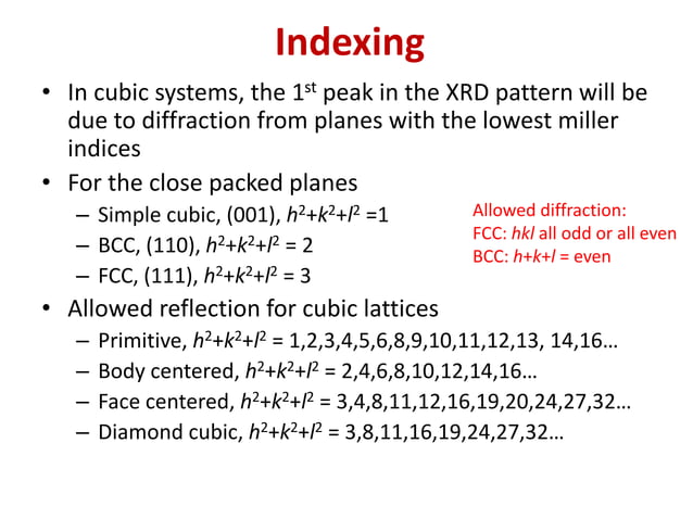 X ray diffraction. Materials characterization .pptx