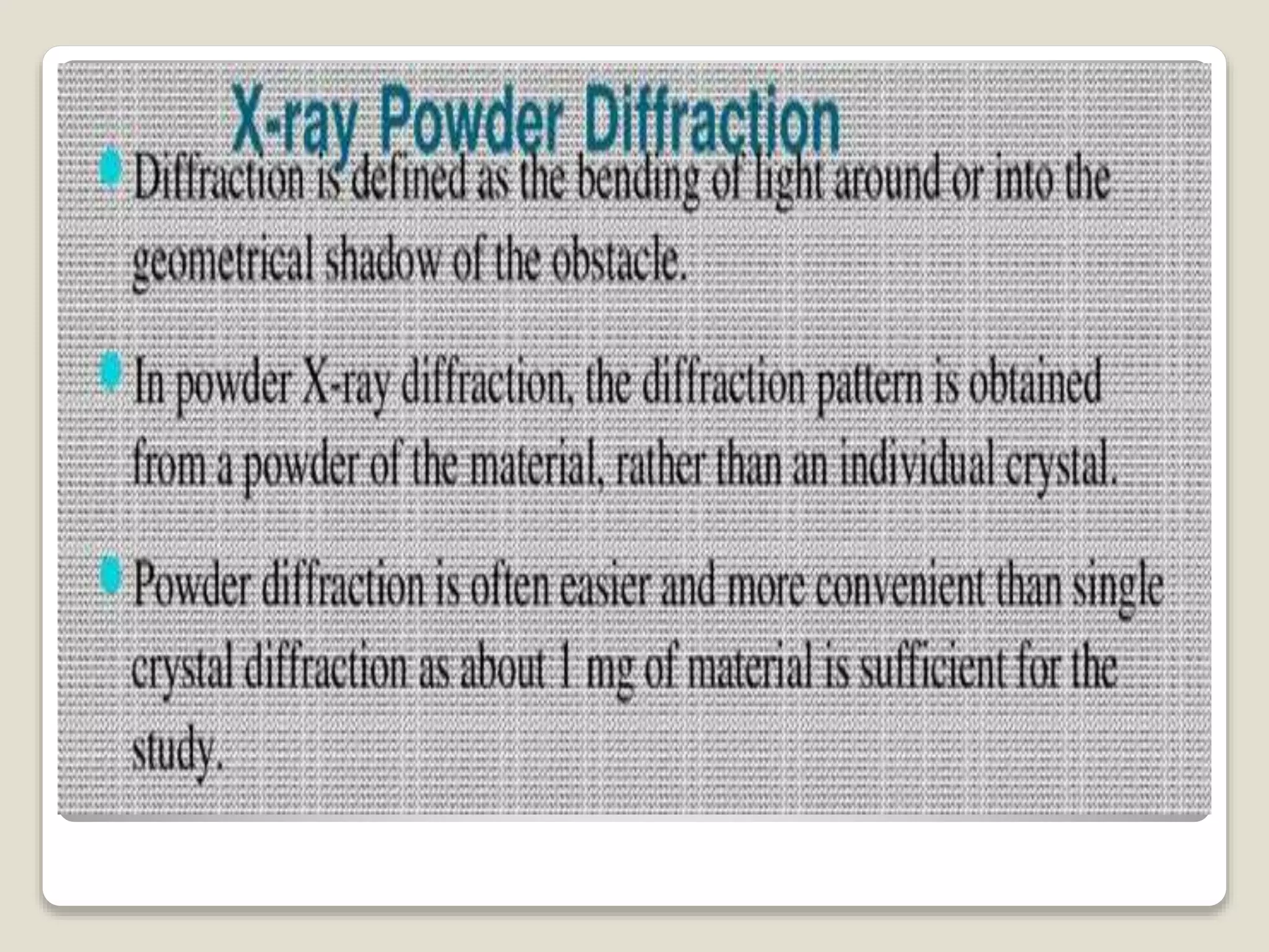 X ray diffraction method | PPTX