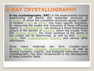 X ray diffraction method | PPTX