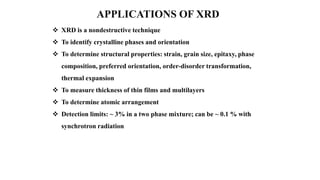 X-ray diffraction technique (xrd) | PPTX