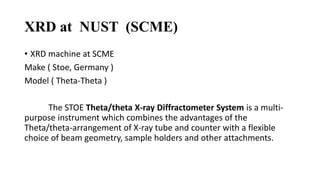 X-ray diffraction technique (xrd) | PPTX