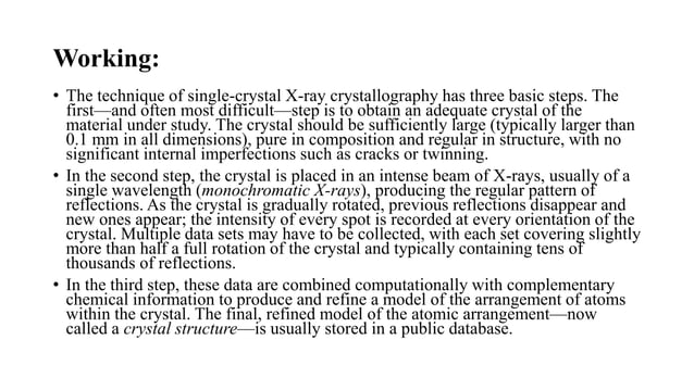 X-ray diffraction technique (xrd) | PPTX | Chemistry | Science