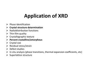 X ray diffraction(xrd) | PPTX