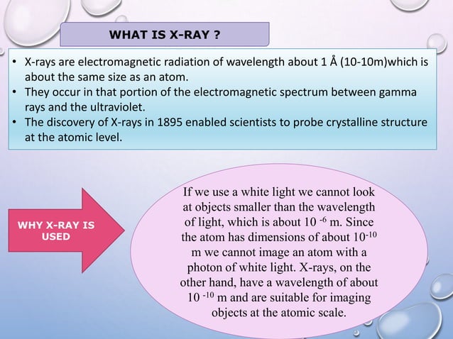 X ray diffraction(xrd) principle and use | PPTX