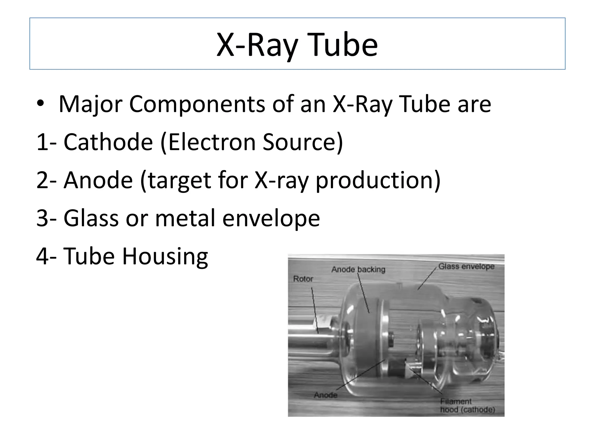 production and characteristics of x-rays | PPTX