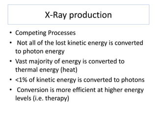 production and characteristics of x-rays | PPTX
