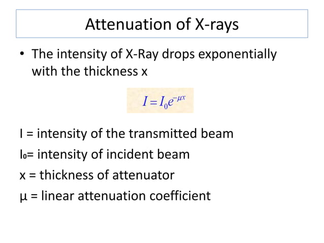 production and characteristics of x-rays
