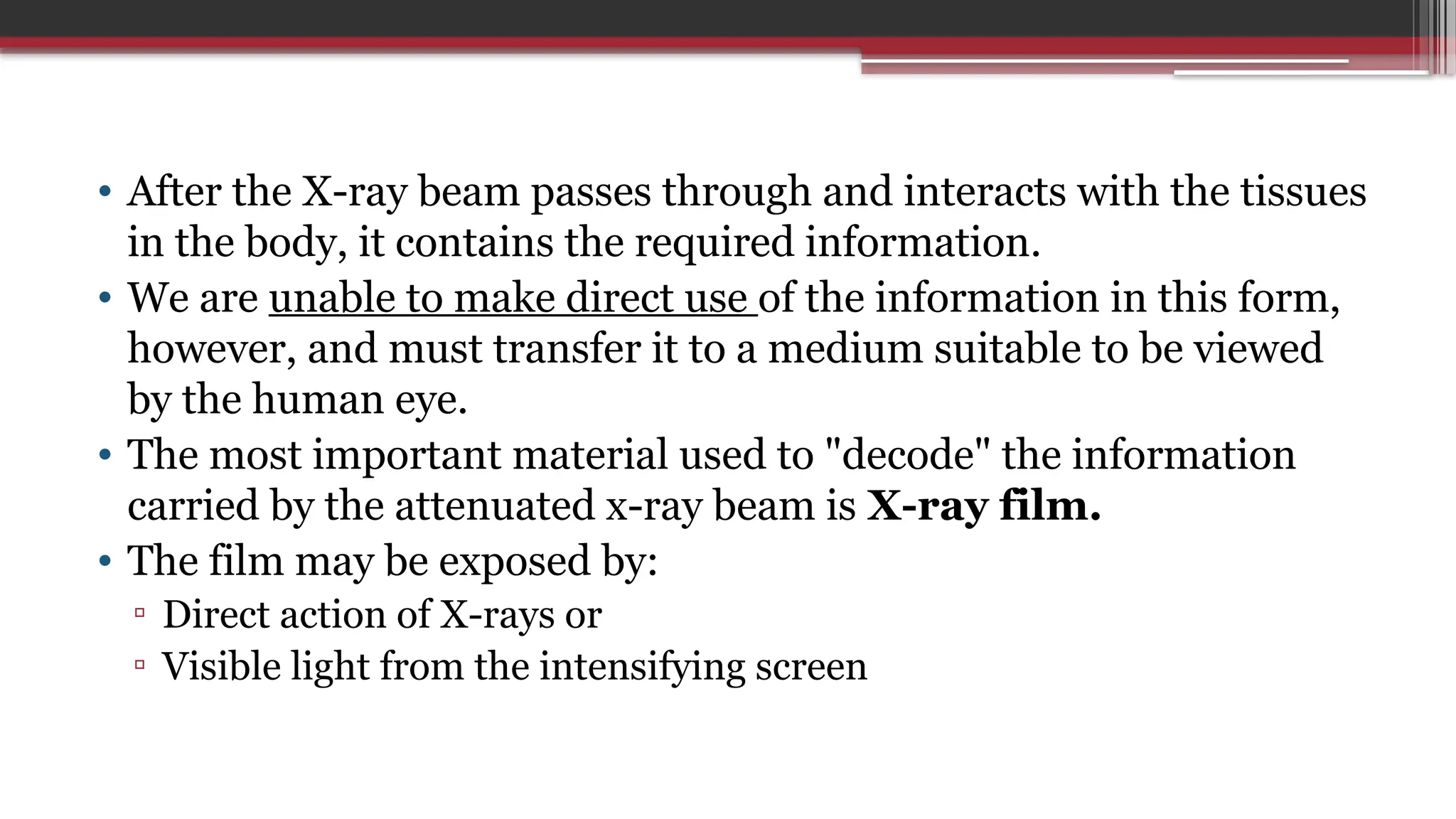 X-ray film: Physical characterstics and Film processing | PPT