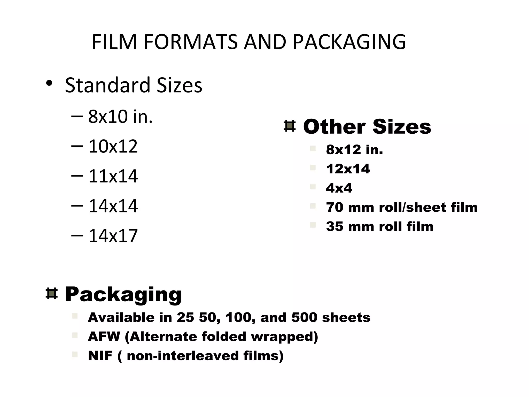 X ray films - mamita | PPT
