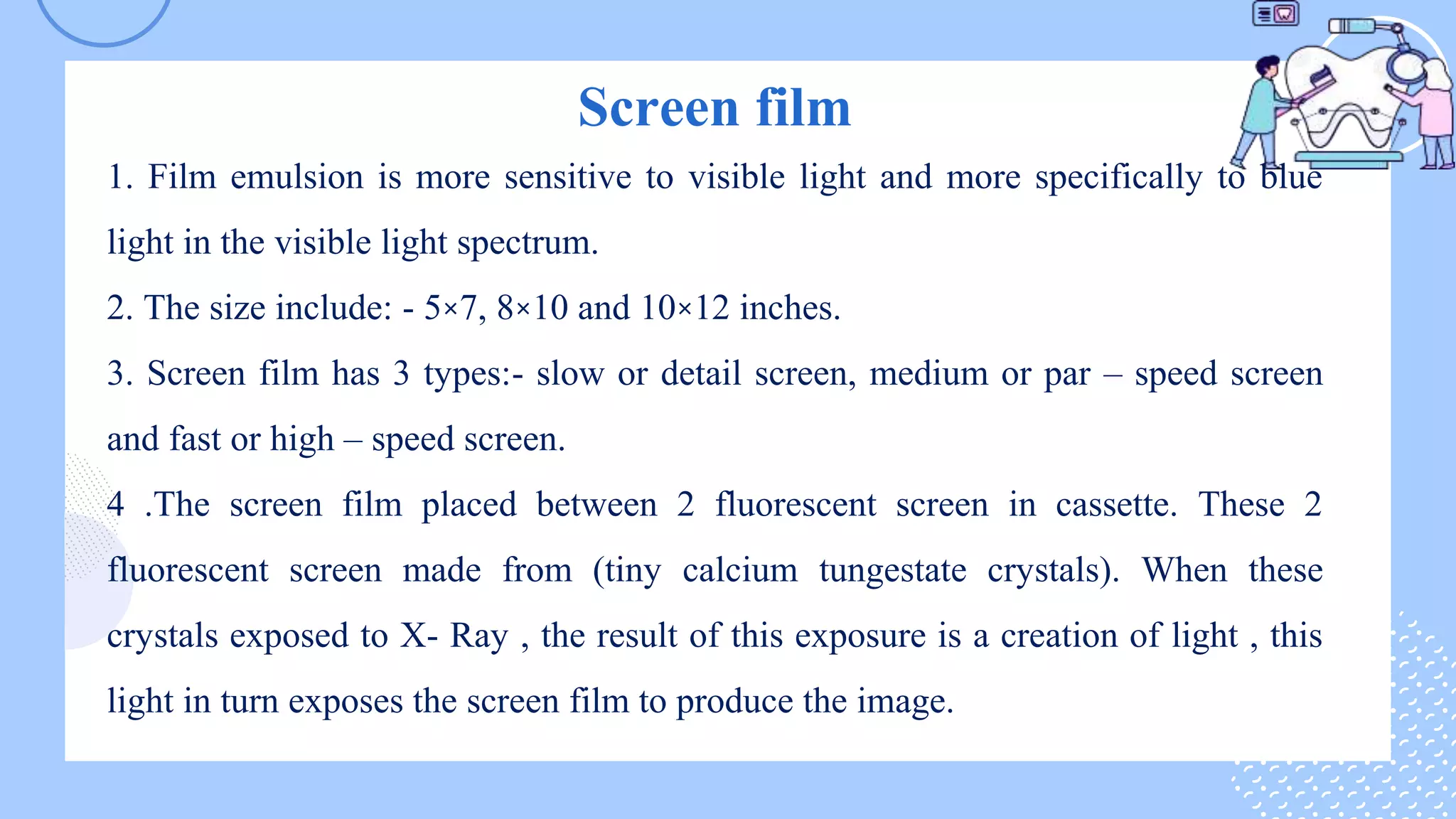 Dental X-Ray Film types and indications. | PPTX