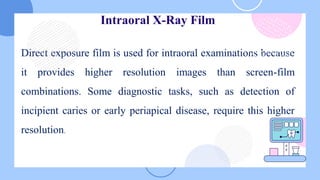 Dental X-Ray Film types and indications. | PPTX
