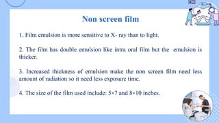 Dental X-Ray Film types and indications. | PPTX