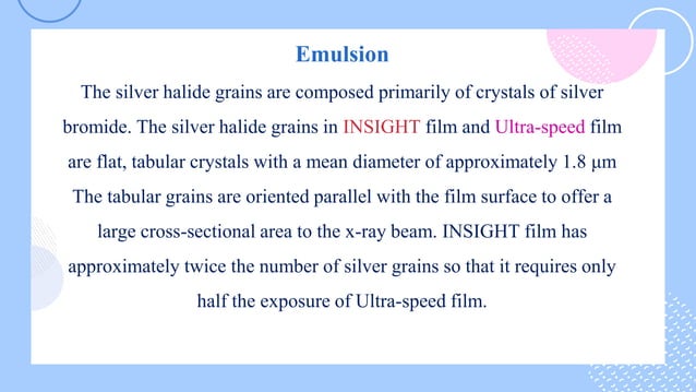 Dental X-Ray Film types and indications. | PPTX